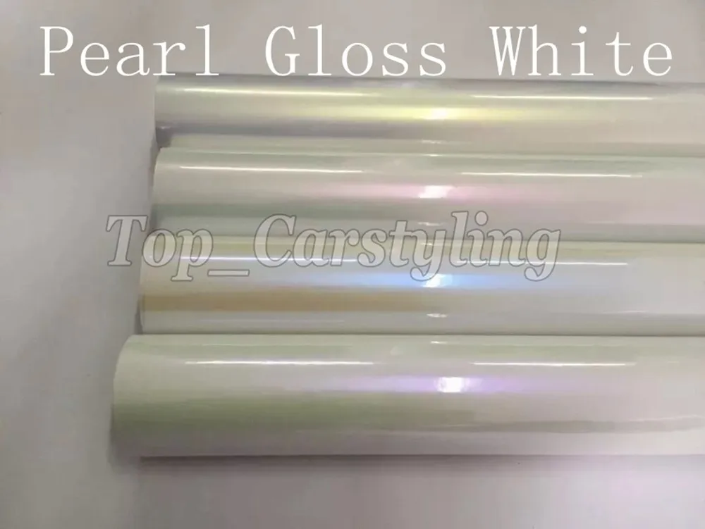 Chameleon Pearlecsent Glossy White / Pink Vinyl Wrap With Air Release ...