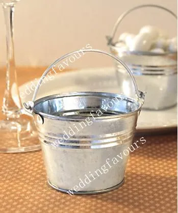 Miniature Gavlanized Tin Pails, Wedding Favors Mini Bucket, Galvanized ...