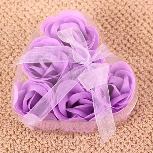 Purple Paper Soap Flower Set, = 30boxes = 1box, Hardmade Rose Petals ...