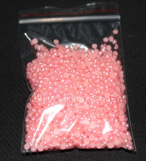 DHgate.com:3mm Light Pink Half Round Pearls Beads for Scrapbooking ...