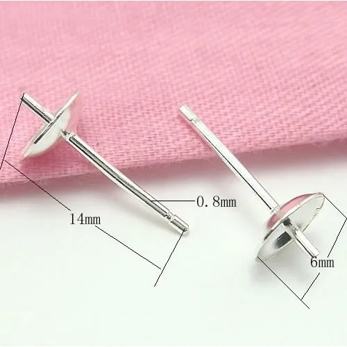 DHgate.com:20pcs/lot 925 Sterling Silver Earring Pins Needles Finding ...
