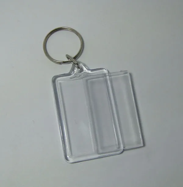 Clear Acrylic Rectangle Keychains | 1.72X1.1 Insert Photo Keyrings For ...