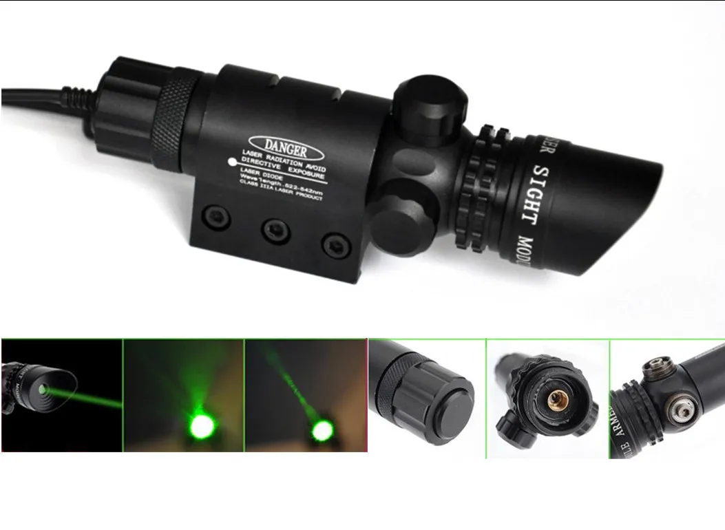 DHgate.com:Green Laser Dot Sight Scope 2 Switches Mount Rail Hunting ...
