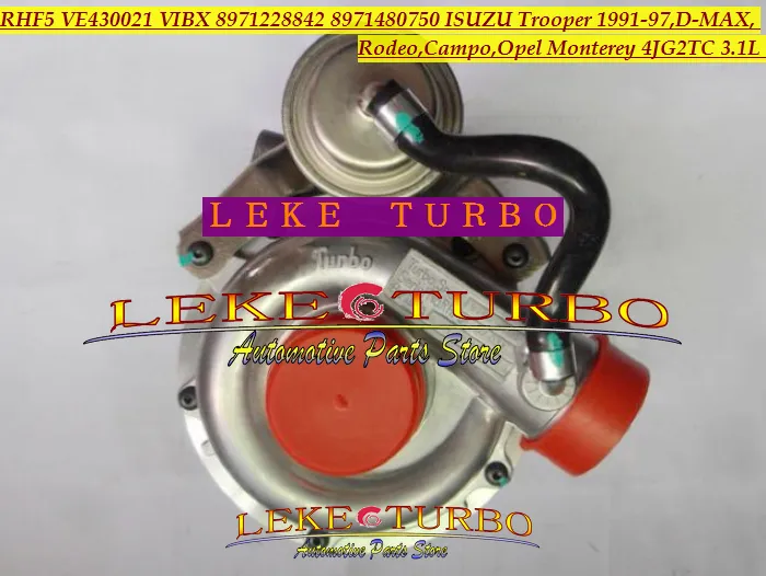 Turbocharger For Isuzu Trooper D MAX Campo Opel Monterey 4JG2TC 3.1L ...