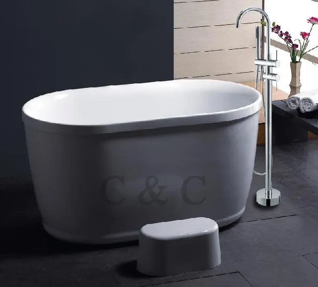 Premium Chrome Bathtub Shower Faucet Combo - Dual Bar Floor Mount ...