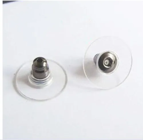 1000 Silver Tone Hypoallergenic Bullet Clutch Earring Backs with Pad ...