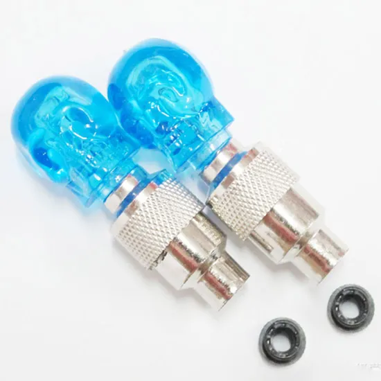 2 X Skull Valve Cap Light Wheel Tyre Lamp For Car Motorbike Bike ...