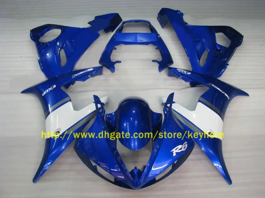 ABS Motocycle Body Para YAMAHA YZF R6 2003 2004 YZF R6 03 04 White ...