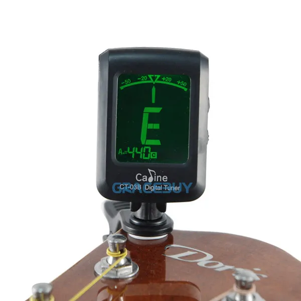 Caline CT 03B Free Rotating Clip On Tuner For Digital Chromatic Guitar ...