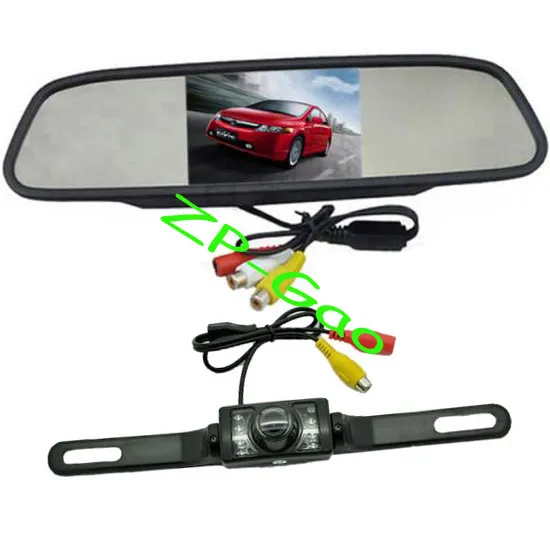 3 Car Mirror Monitor with IR Rear View Camera Kit - Easy Install ...