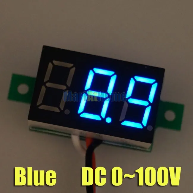 DHgate.com:50PCS/lot Blue 0~100V 3-Wires Digital Voltmeter Volt Panel ...