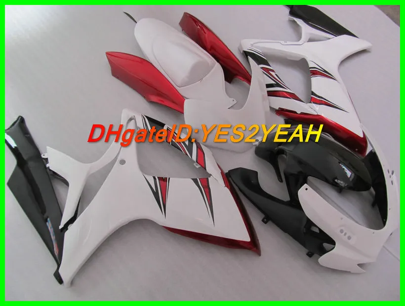 White Red Fairing Body Kit For SUZUKI GSXR 600 750 06 07 K6 Bodywork ...