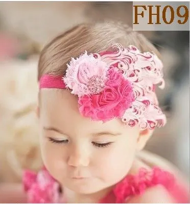 Baby Headbands And Hair Ribbon Set 2024 Feather Flower Headwear For ...