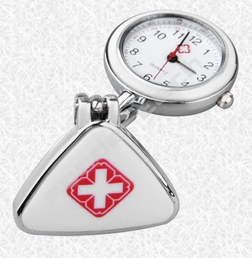 Stylish Stainless Steel Nurse Pocket Watch With Colorful Triangle ...