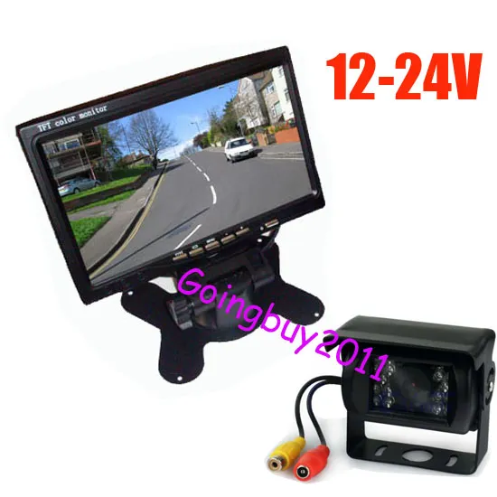 DHgate.com:12v- 24v 7" LCD Monitor Car Rear View Kit + IR Reversing ...