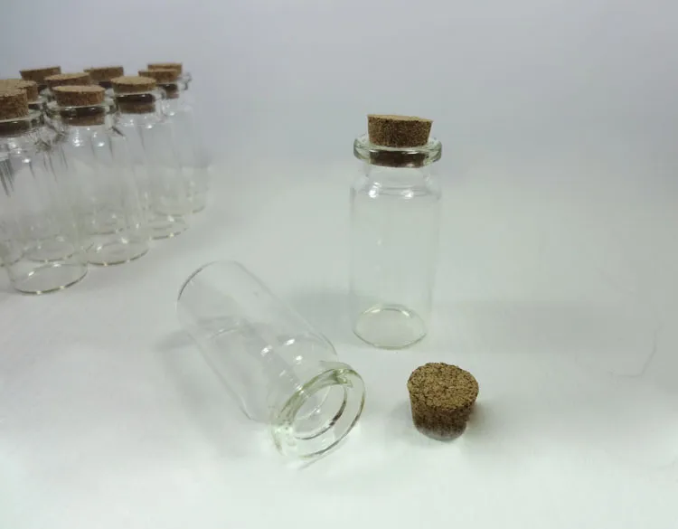 100X Clear Glass Bottle Of Wishes Vials With Epoxy Resin For Wood Cork ...