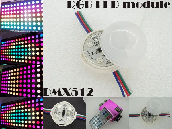 Programmable RGB LED Module - DMX512 IC6803, 12V DC 5050 4 LEDs ...