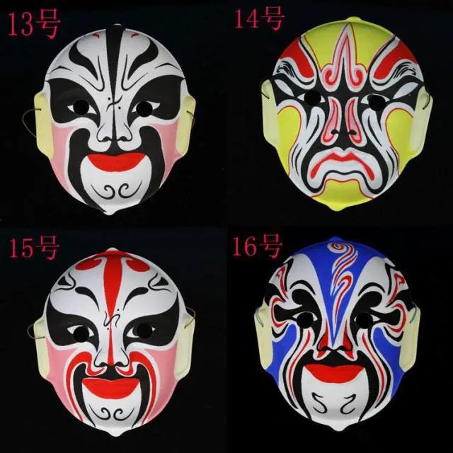 Beijing Opera Facial Masks, Plastic Flocking Peking Opera Chinese Style ...