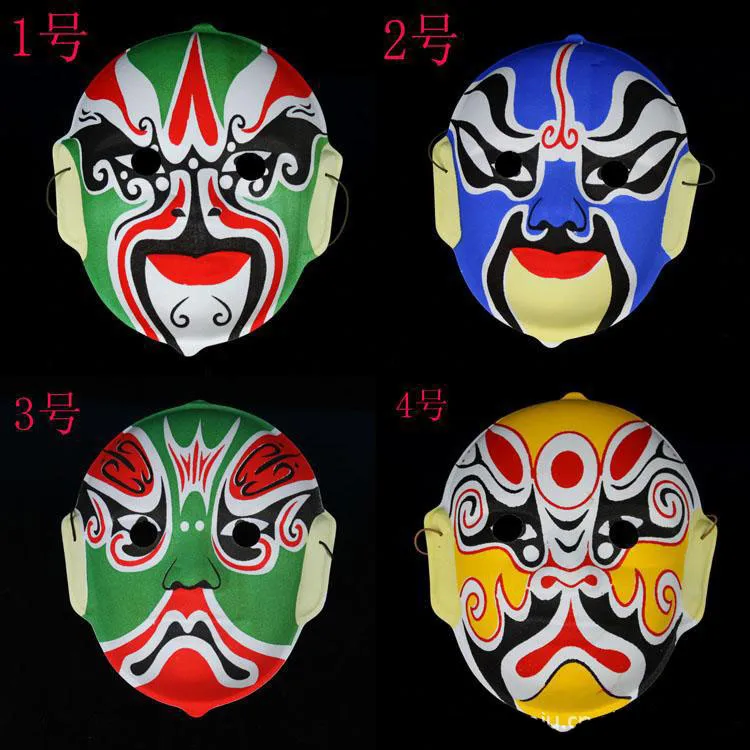 Beijing Opera Facial Masks, Plastic Flocking Peking Opera Chinese Style ...