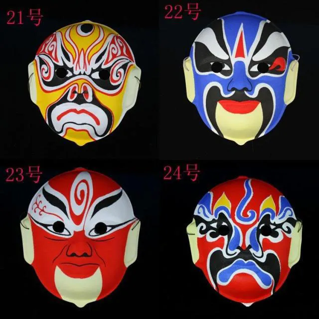 Beijing Opera Facial Masks, Plastic Flocking Peking Opera Chinese Style ...