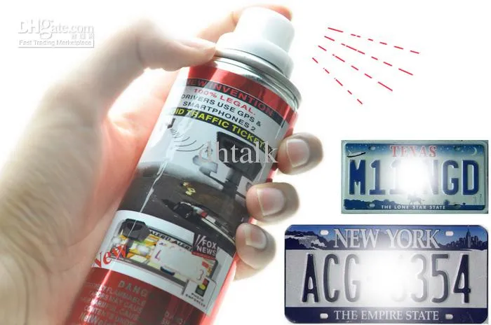 Anti-Photo License Plate Spray - Reflective Finish, Invisible to ...