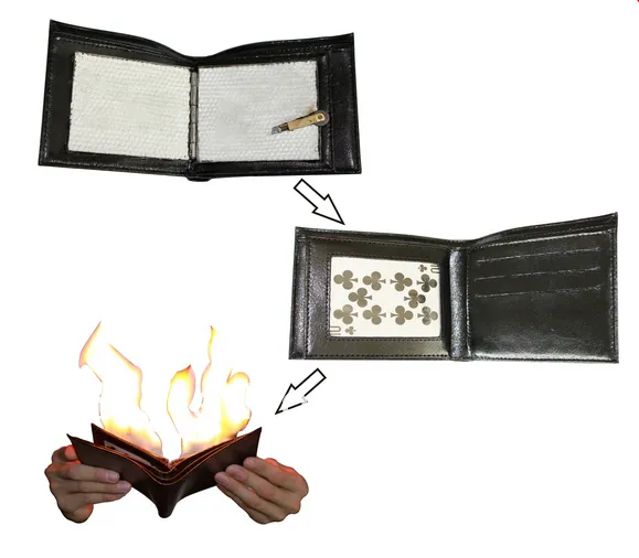 DHgate.com:Free Shipping Fire Wallet - Amazing Magic Trick, Fun Party ...