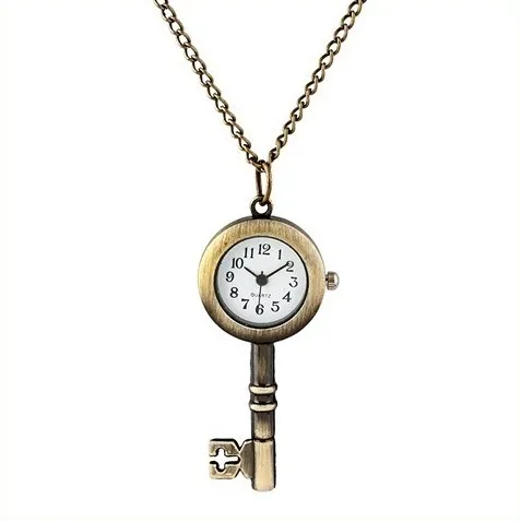 Newest Christmas Vintage Watch Antique Key Shape Pendant Vinta Clock ...