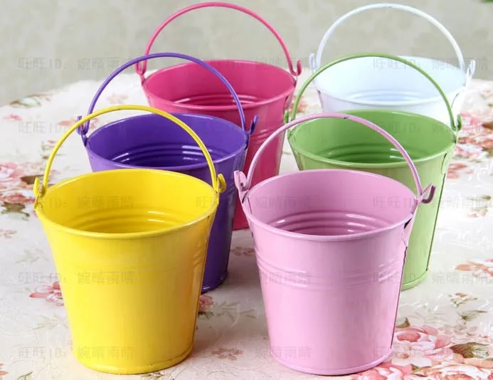 Small Tin Pail Buckets, Mini Metal Tin Buckets, Favor Buckets, Wedding ...