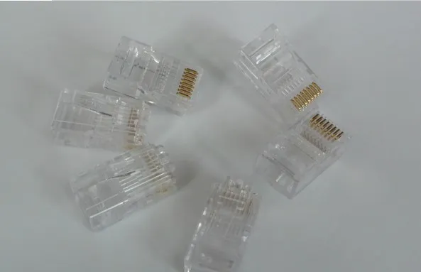 DHgate.com:Crystal RJ45 Cat5E Network Connectors | 100 Pack | Gold ...