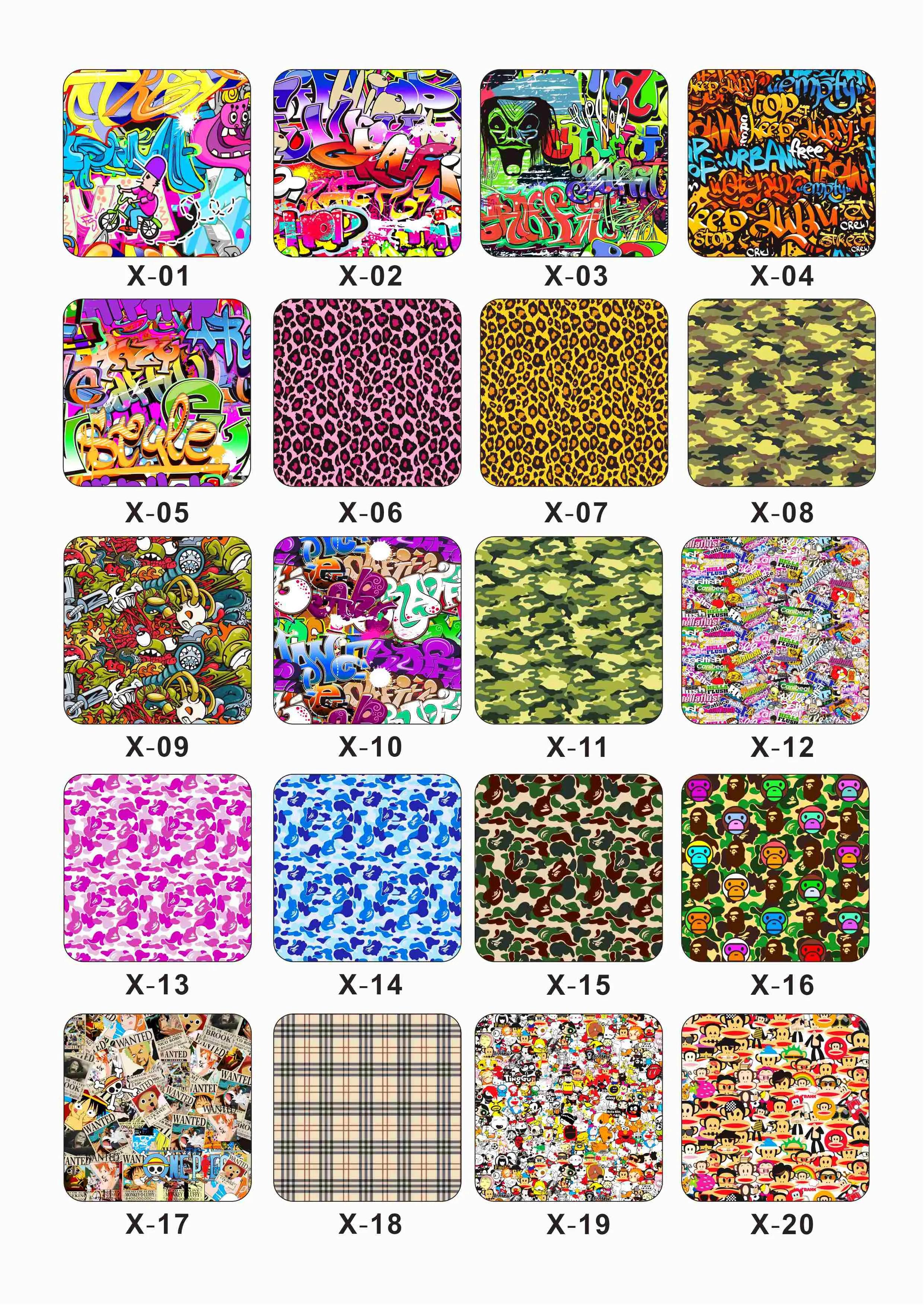 STICKER BOMBING SHEET Vinyl Decal Roll 1.52x30m Bubble Free Car Wrap ...