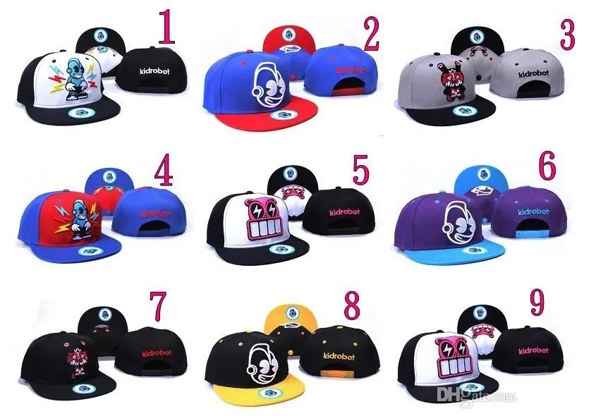 DHgate.com:10pcs/lot Fashion Hip Hop Snapback Hats for Kids, Kidrobot ...