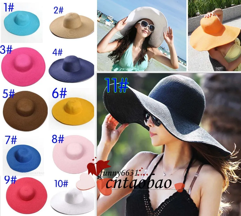 Women's Packable Wide Brim Summer Sun Hat | Flexible Straw Derby Cap ...