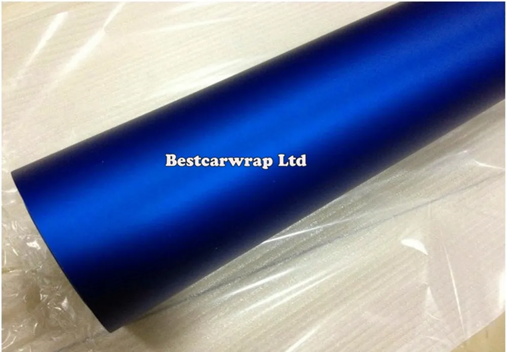 Matte Chrome Blue Vinyl Wrap With Air Bubble Free Satin Ratatouille ...