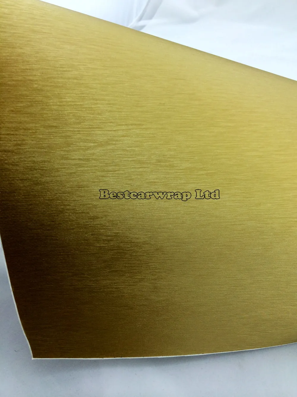 Gold Metallic Brushed Aluminum Steel Vinyl Car Wrap Film Foile Wrap ...