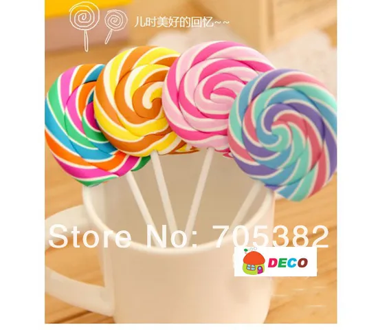 Fun Erasers Novelty Lollipop Erasers, Candy Shaped Funny Rubber Erasers ...