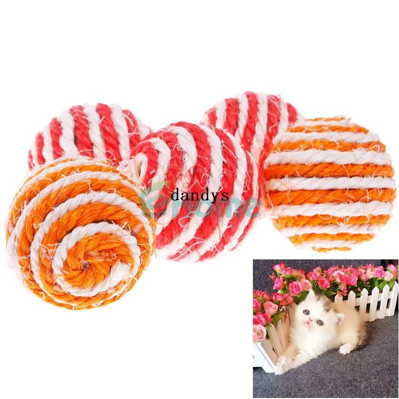 Kitten Chew Toys Sisal Rope Ball: Cat String Toy For Playful Cats ...