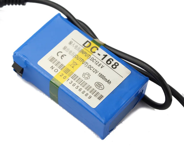 Portable 12V Li Po Super Rechargeable Battery Pack DC For CCTV Camera ...