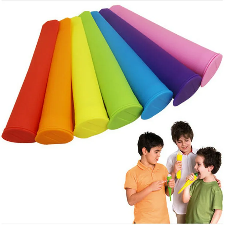 Colorful Silicone Push Up Ice Cream Jelly Lolly Pop Maker Popsicle ...