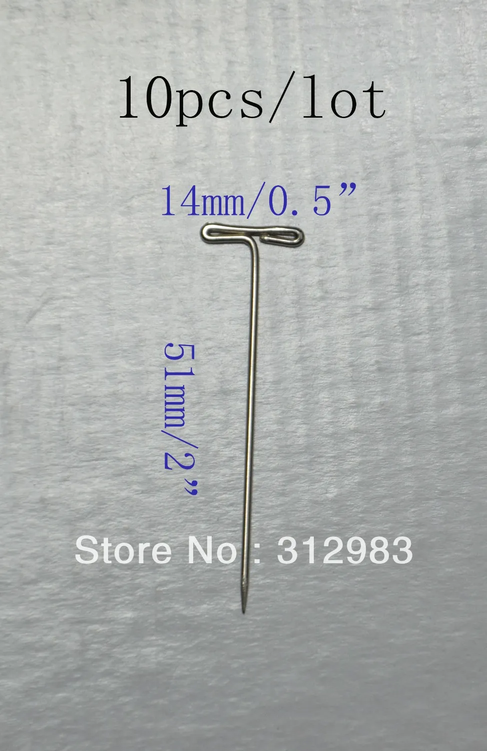 Wig Pins 2 Long T Pins For Wigs/Hair Weft/Hair Extension Fix On ...