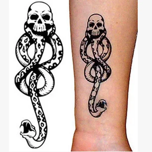 Tattoo Stickers Death Eater Waterproof Temporary Tattoos Non Permanent ...