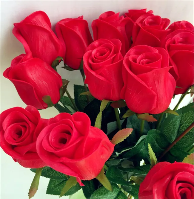 Real Touch Simulated Latex Rose Valentines Day Flower Proflowers 43cm ...