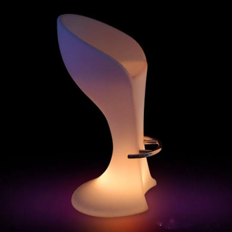 New Rechargeable LED Luminous Plastic Bar Chair Stool Lighting Table ...