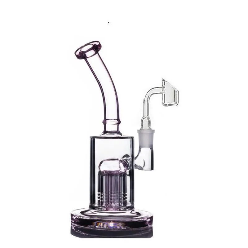 10Inch Mini Toro Glass Bongs 8 Arm Tree Perc Water Pipes Steady Base ...