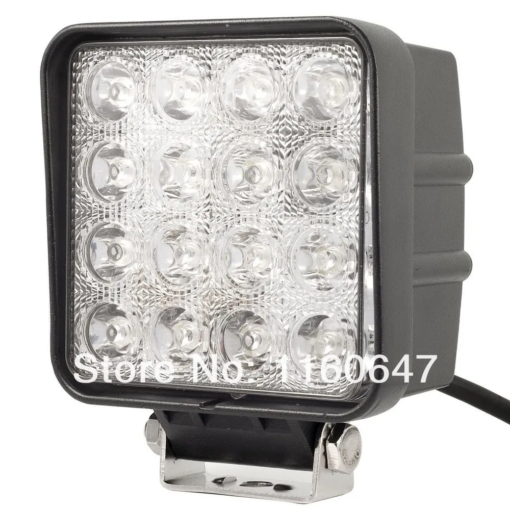 10-Piece Set: Powerful 4.5 48W LED Work Lights - 12/24V Flood & Spot ...