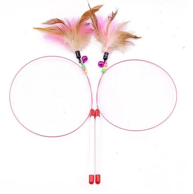Interactive Cat Feather Wand Toy With Steel Wire And... From Chicpet ...