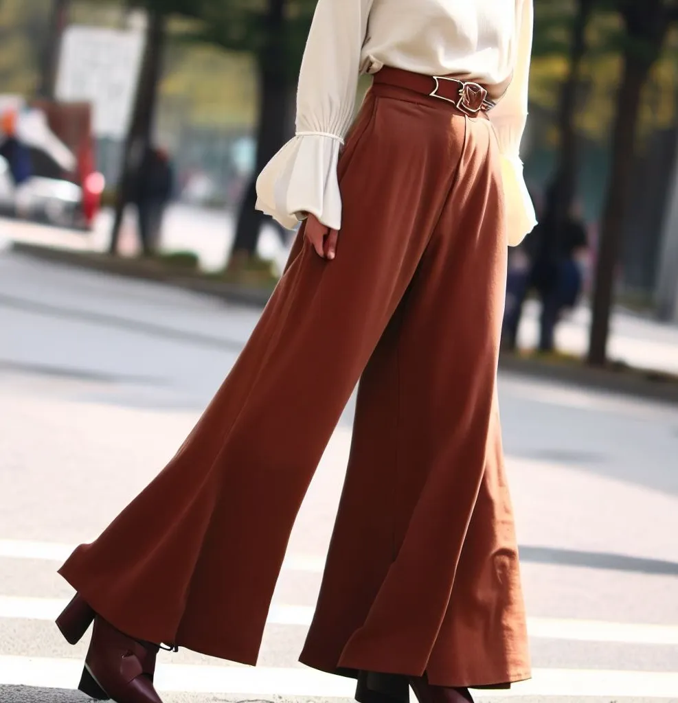 Enhancing Leg Length and Style with Wide-leg Pants and Short Boots