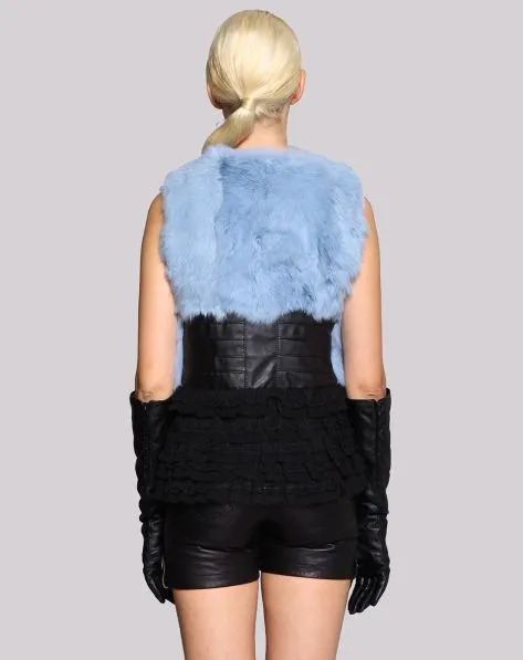 How to Style a Blue Fur Vest for a Chic Winter Look
