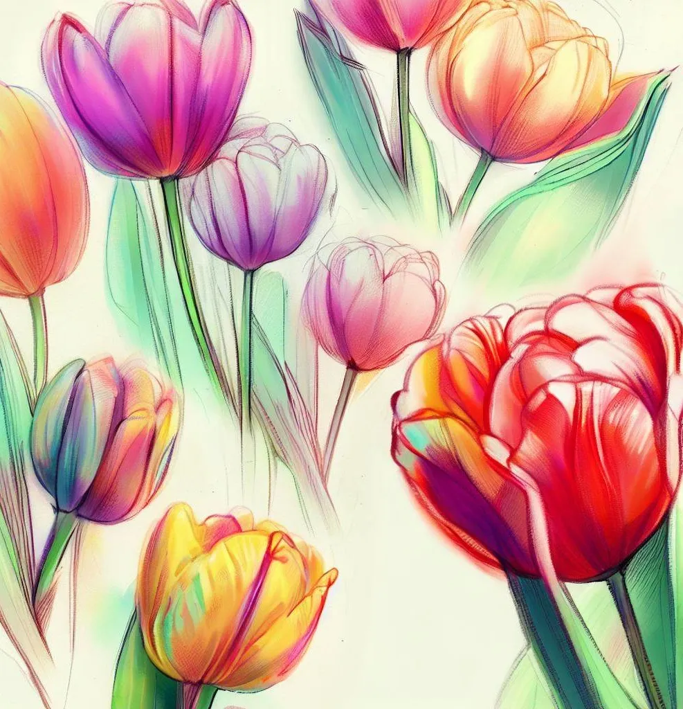 The Beauty of Drawings of Tulips Tips for Buying, Creating and Displaying