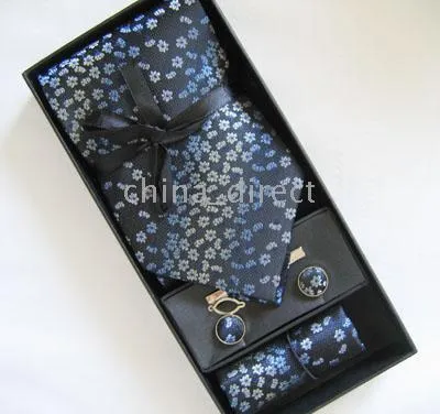 DHgate.com:FACTORY SALE GIFT BOX TIES HANKY CUFFLINKS tie bar tie ...